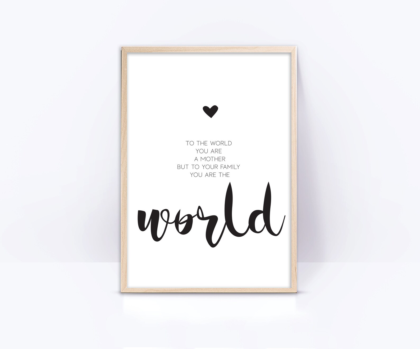 Mother Quote Print, Mothers Day Printable Wall Decor, Mom Love Quote ...