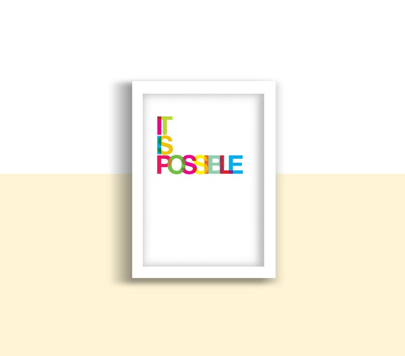 It is Possible Digital Art Print Inspirational Printable | Etsy