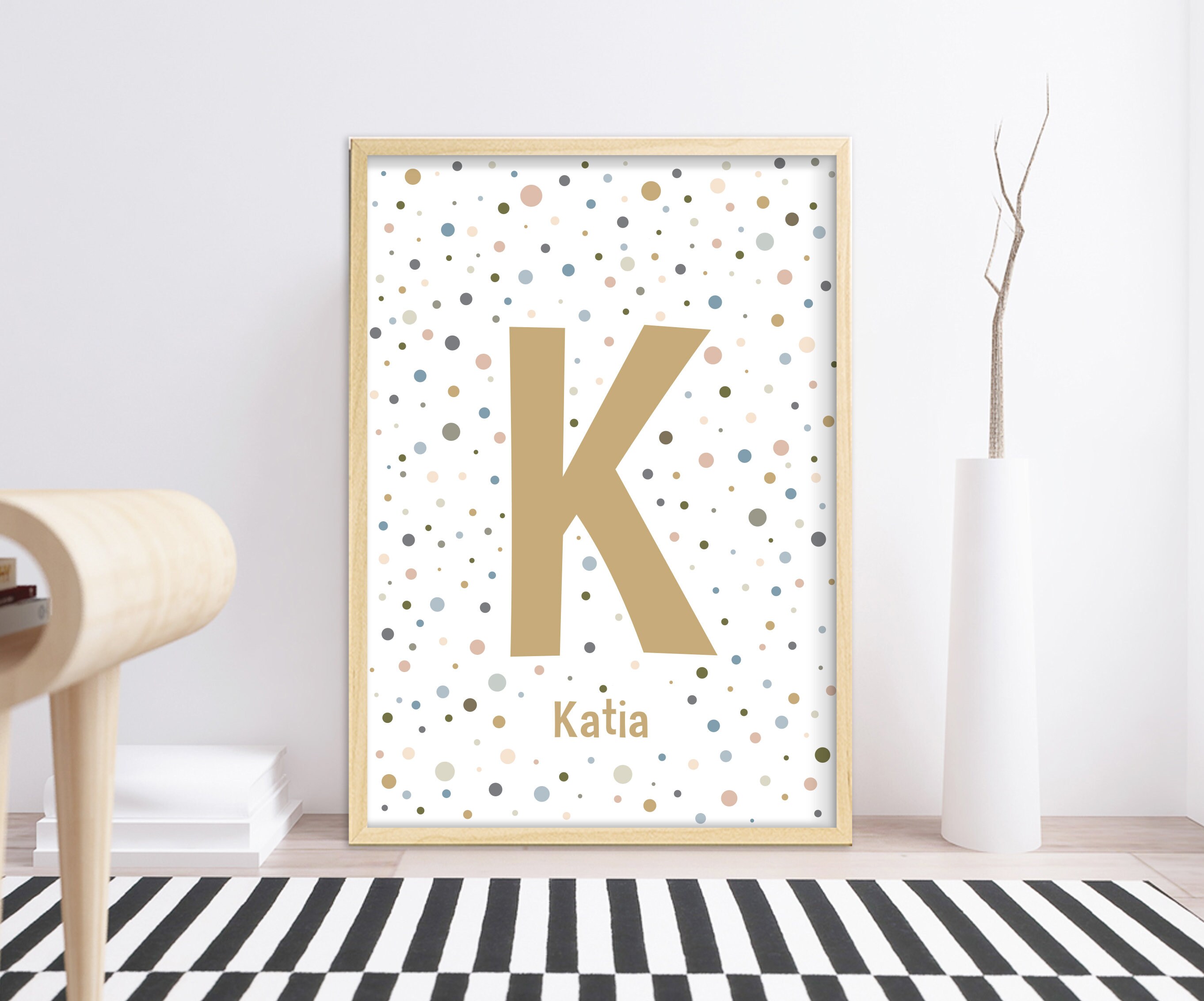 Custom Initial Wall Art Name Personalized Sign DIGITAL | Etsy