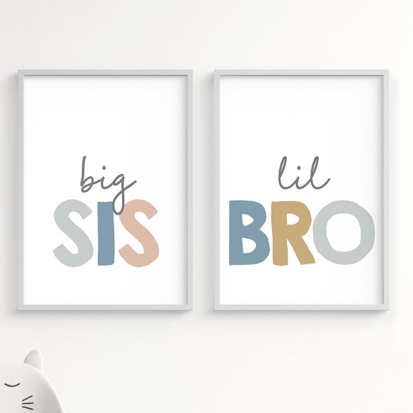 Big Sis Little Bro Prints - Etsy