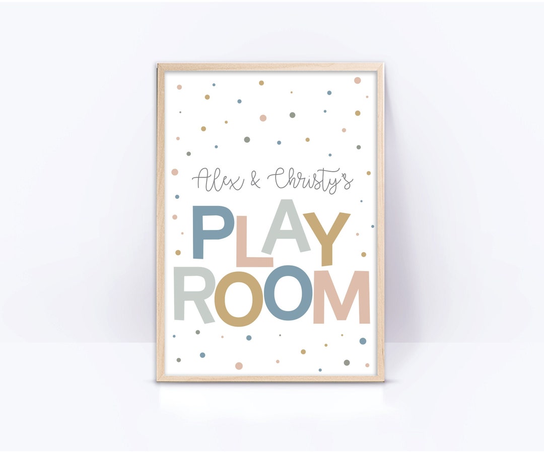 Personalized Playroom Sign, Custom Baby Sign, Kids Printable Wall Art ...