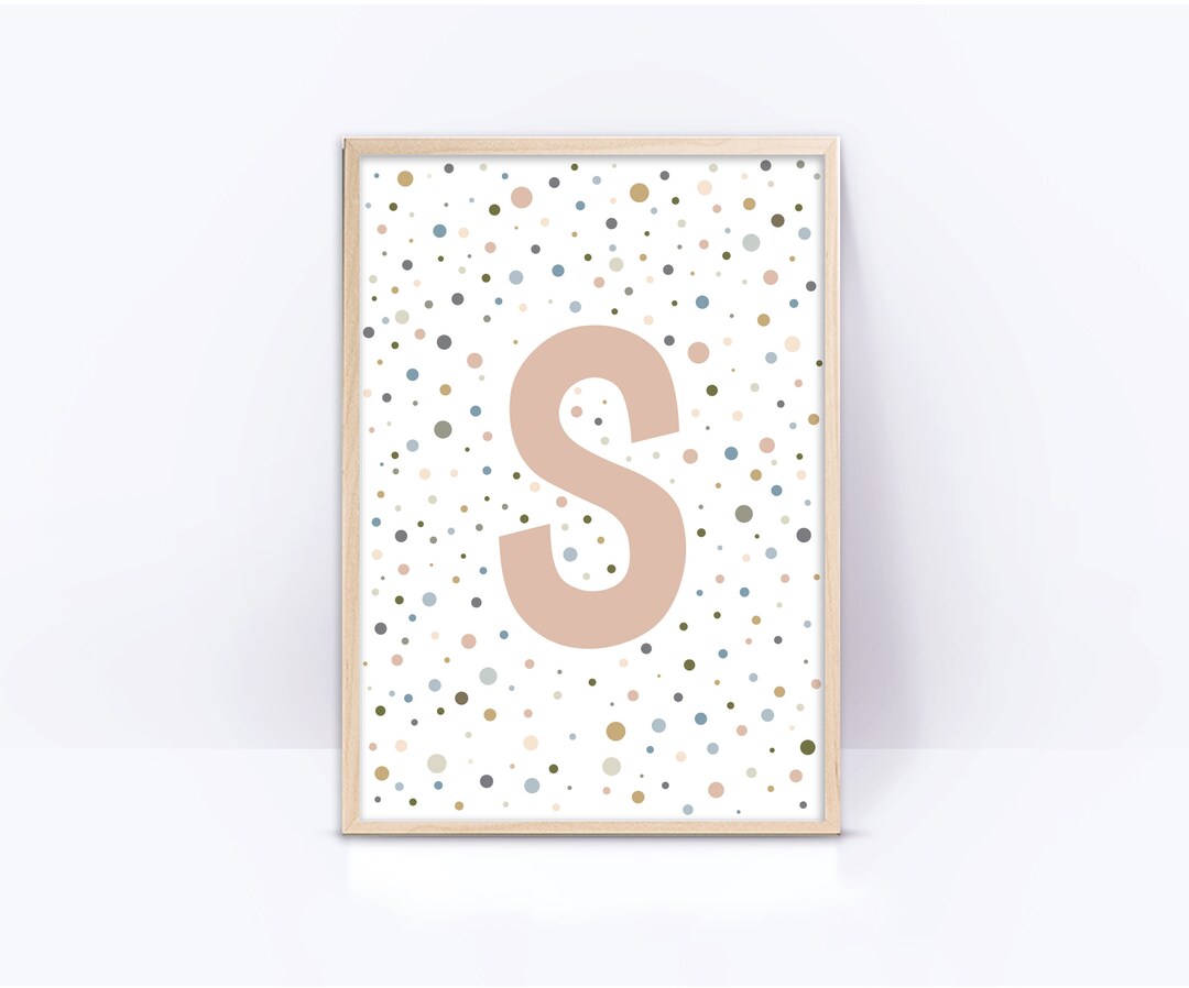 Letter S Digital File Initial Sign, S Printable Wall Art, Printable ...