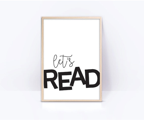 Let's Read Printable Reading Corner Playroom Wall Art | Etsy