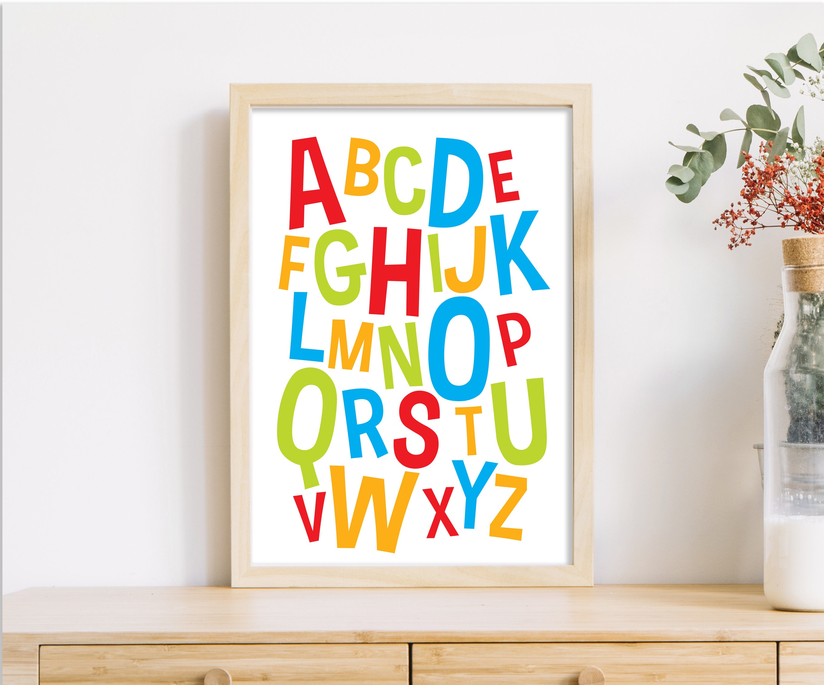 Set of Three Playroom Prints, Printable Wall Art, Lets Play, Lets Read ...