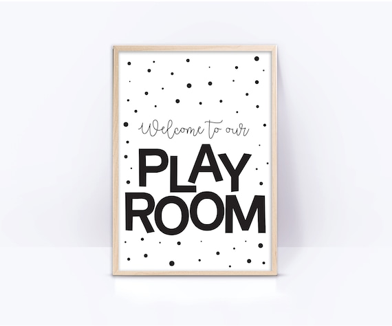 Welcome to Our Playroom Printable Wall Art Monochrome Baby - Etsy
