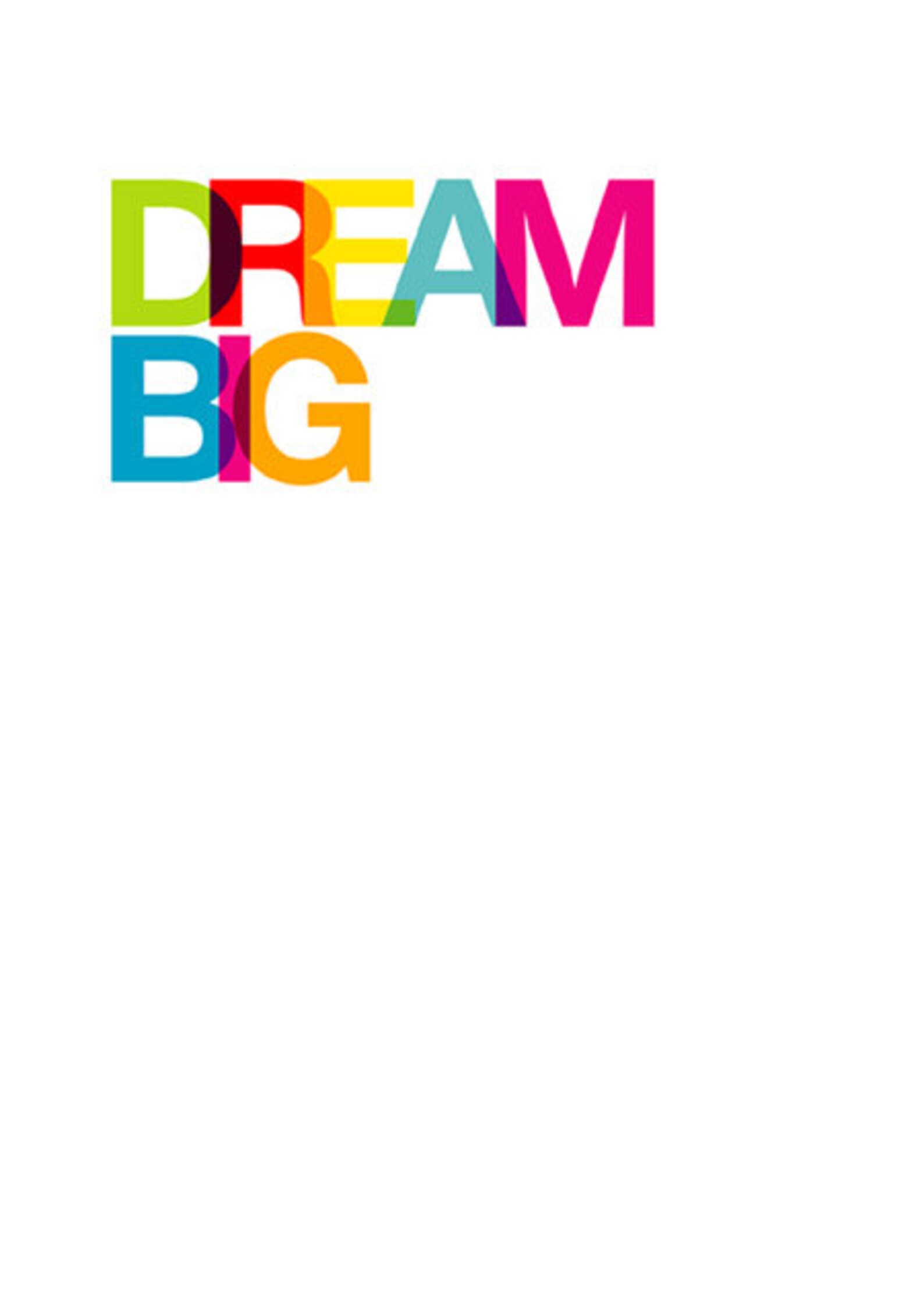 Dream Big Printable Wall Art Typography Poster Inspirational | Etsy