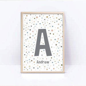 Custom Initial Wall Art, Name Personalized Sign, DIGITAL PRINTABLE ...