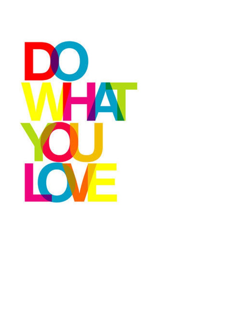 Inspirational Quote Art Print: Colorful Typography (digital Download ...