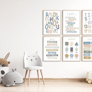 Shapes Printable Wall Art, Learning Shape Print, Homeschool Wall Decor ...