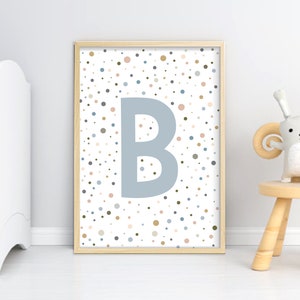 LETTER B Printable Wall Art, Name Initial B Nursery Print, First Letter ...