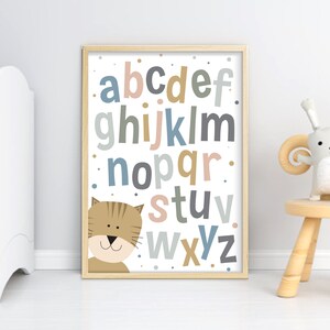 Educational Printable Set for Kids, Safari Playroom Wall Decor ...