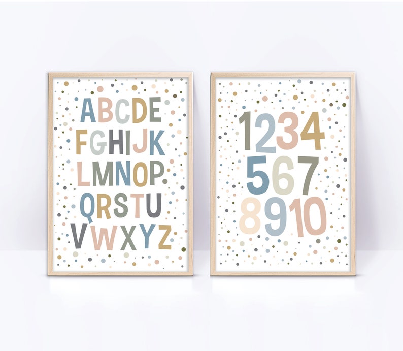 Rainbow Posters Playroom Printable Wall Art Set of 8 - Etsy