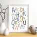 Neutral Gender Alphabet Print, Wall Art Printable, Playroom Print ...