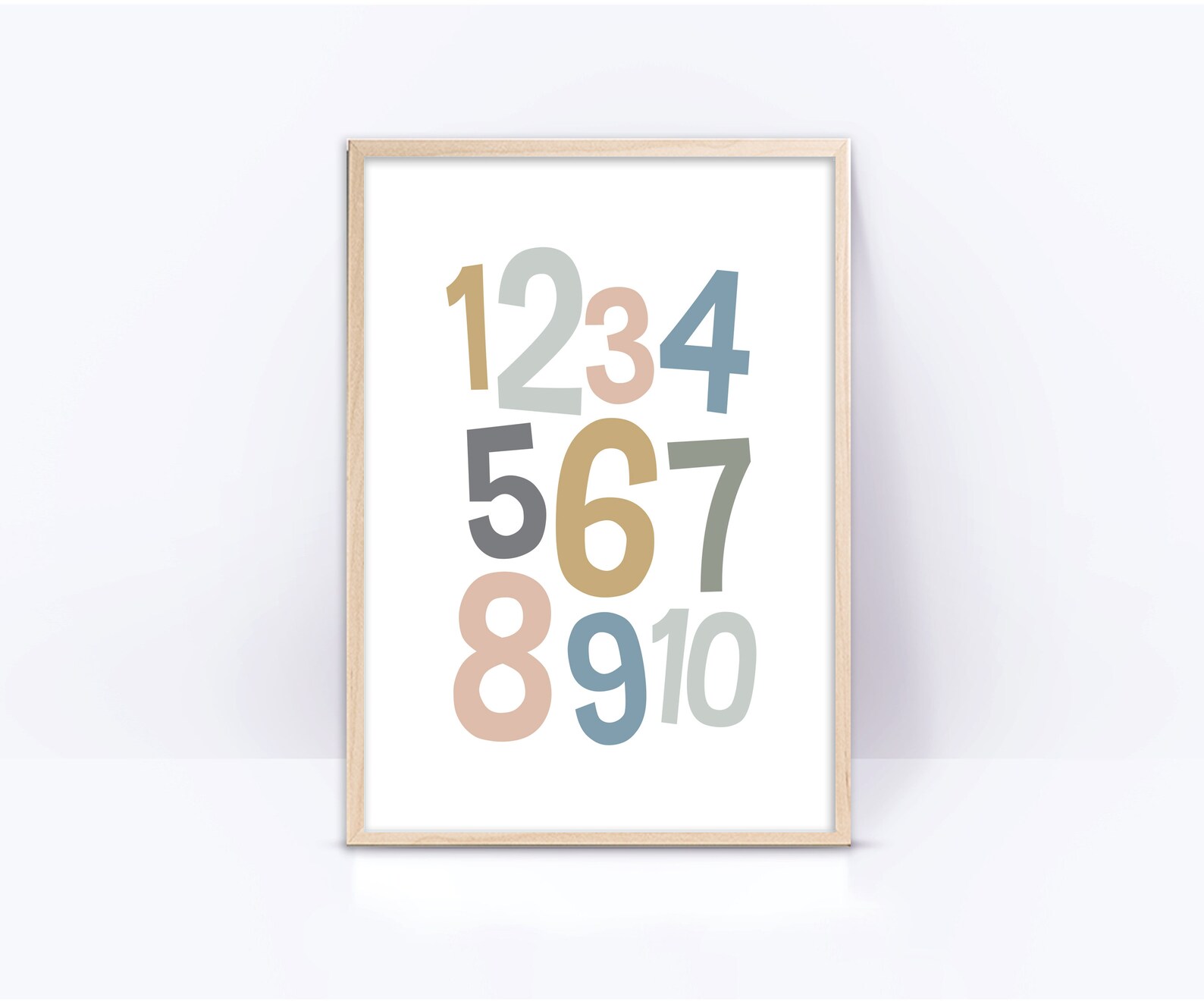 Playhouse Printable Wall Art, ABC & NUMBERS Learning Set of Two ...