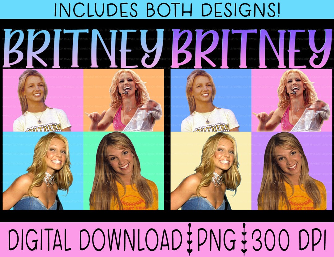 Britney PNG // Colorblock Britney // Colorblock DTF // Britney DTF - Etsy