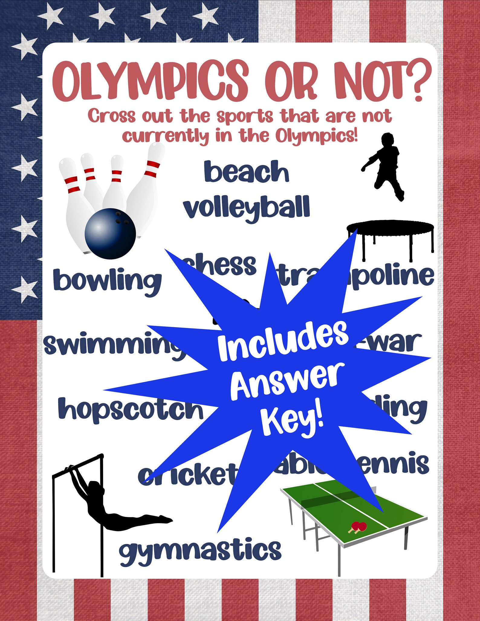 2021 Olympic Activity Bundle / DIGITAL DOWNLOAD / Includes | Etsy