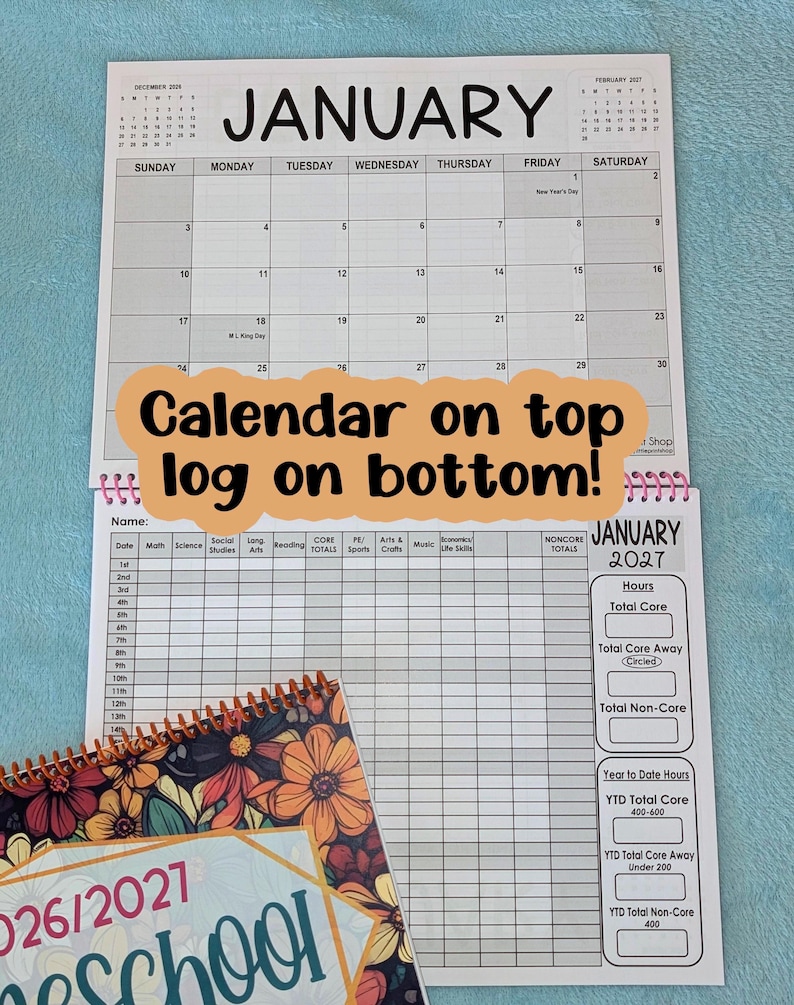 2026-2027 Simple Homeschool Hour Log Book (missouri) | Home Sweet ...