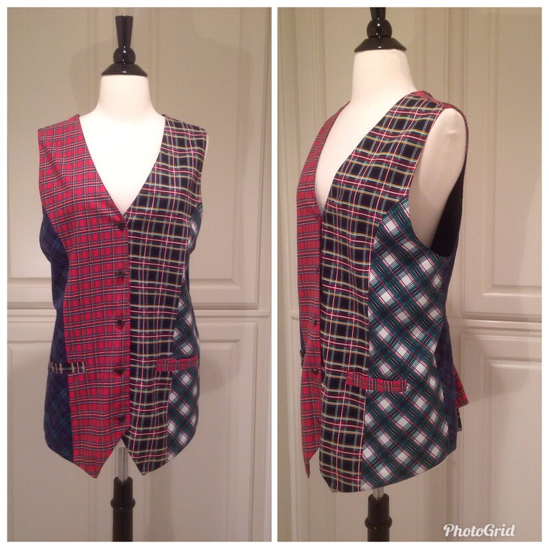 Red Plaid Vests - Etsy