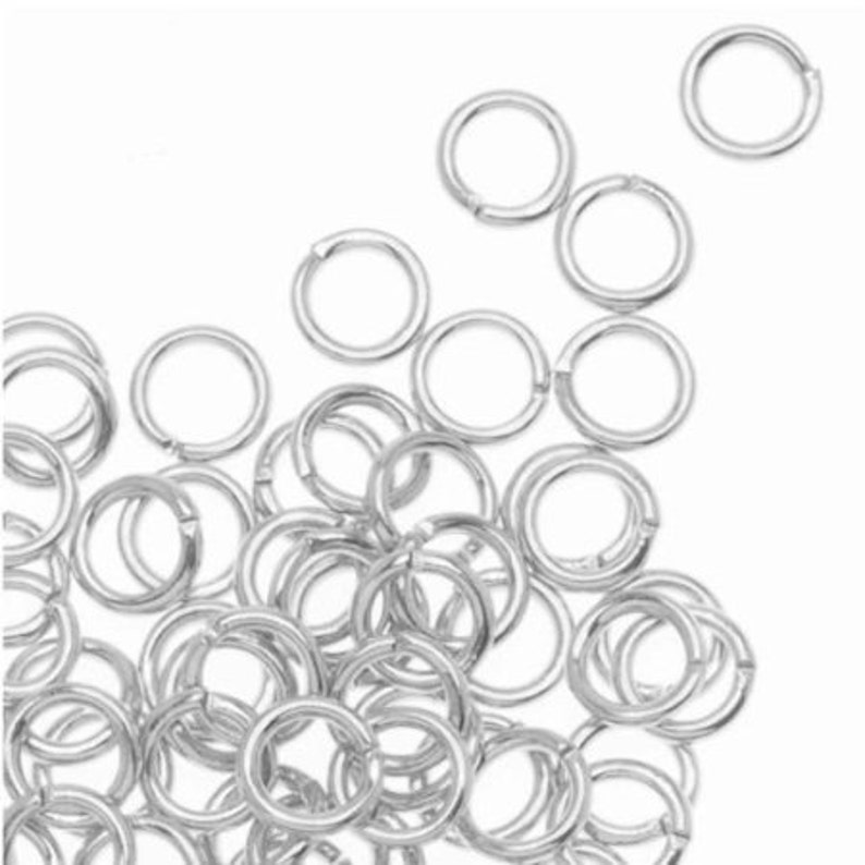 100/ 9mm 16ga Silver Jump Rings OPEN HEAVY Gauge Jumprings - Etsy