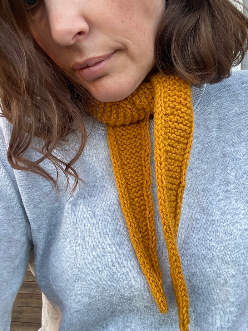 Small Knit Neck Scarf - Etsy