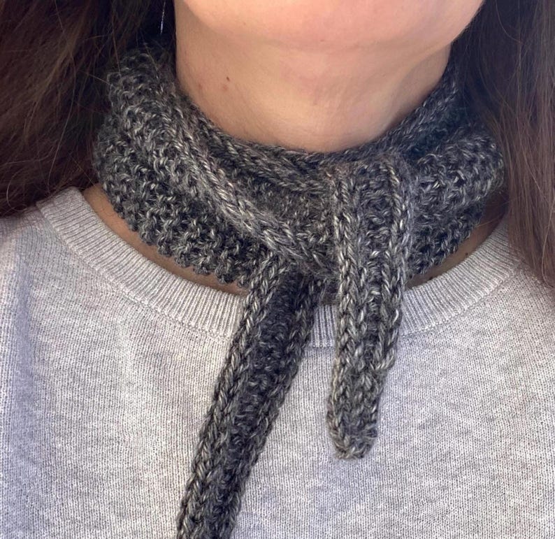 Small Knit Neck Scarf - Etsy