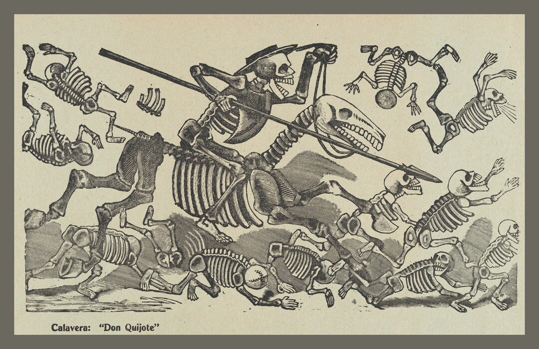 Skeleton Riding Skeleton Horse Fridge Magnet Vintage - Etsy