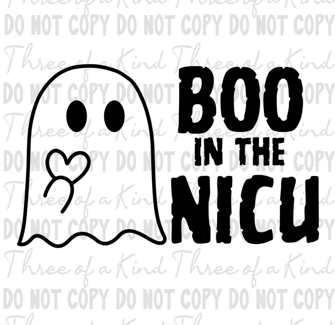 Boo in the NICU Design. Available in a Single Color Which is Perfect ...
