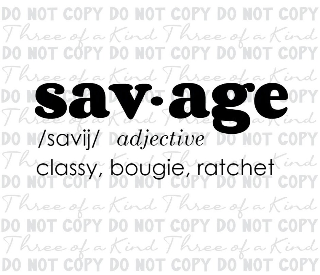 Savage Definition Shirt Instant Download for Cutting Machines ...