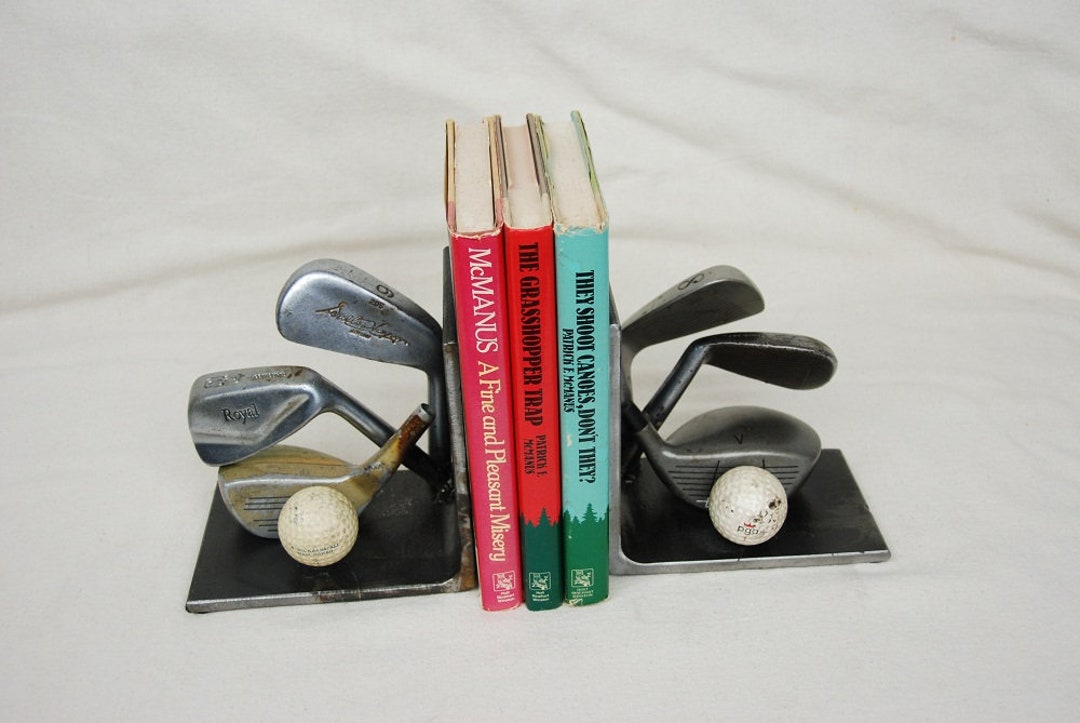 Vintage Golf Club Bookends - Etsy