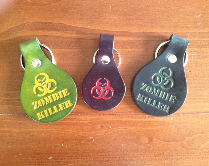 Green Leather Key Fob With A Vintage Shamrock Design choice - Etsy