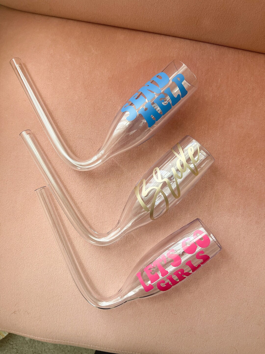 Acrylic Custom Chambong Shotgun Flute Bachelorette Party Bridal Shower ...