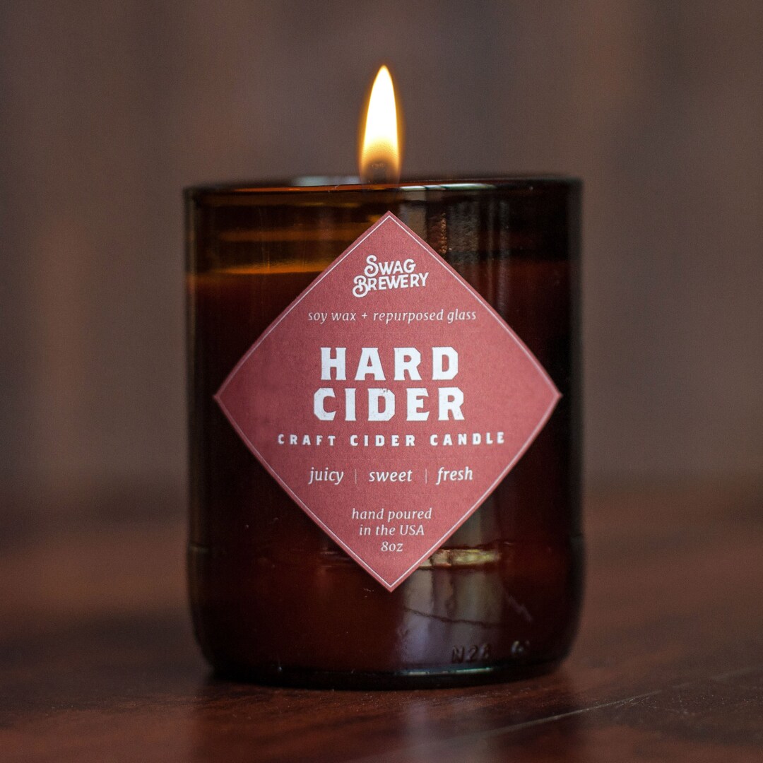 Hard Cider Brew Candle | Hand Poured in USA (soy Wax) - Great Gift for ...