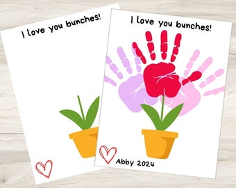 Mother's Day Gift Printable Kids Handprint Art Keepsake, Teacher Parent ...