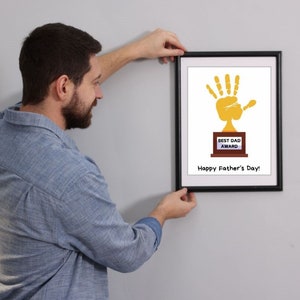 Father's Day Gift Printable Kids Handprint Art Keepsake, Teacher Parent ...
