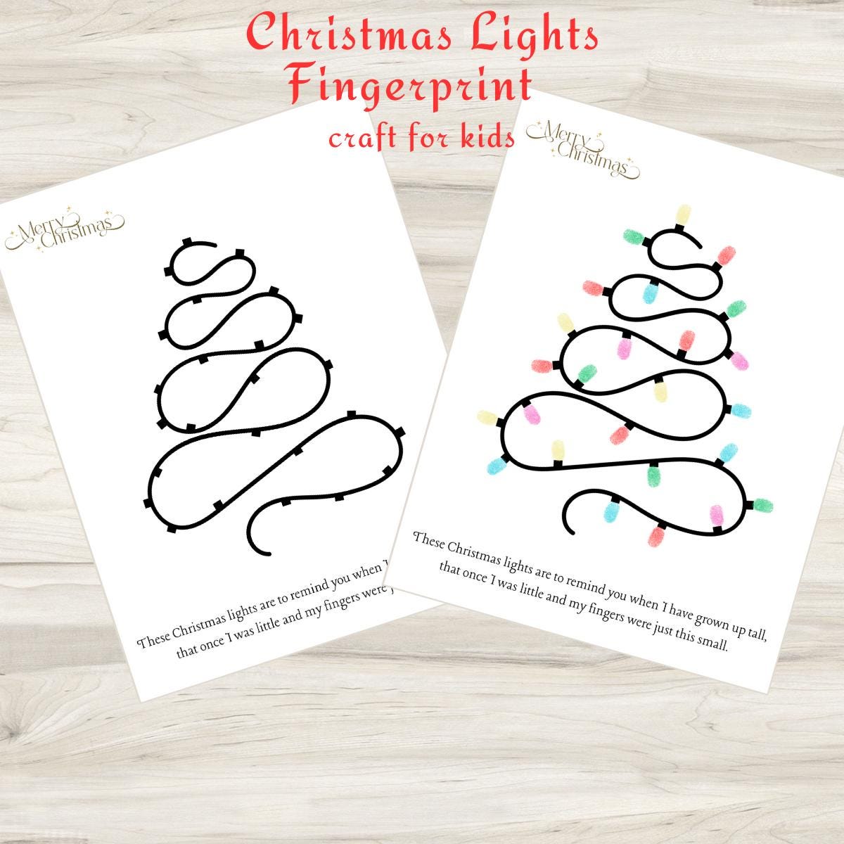Fingerprint Christmas Lights, Christmas Tree Handprint Art, Teacher ...