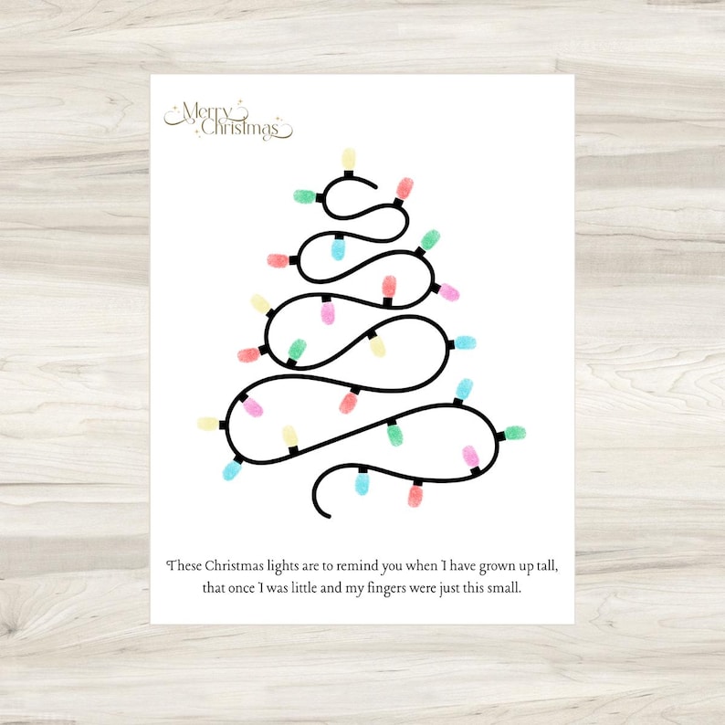 Fingerprint Christmas Lights, Christmas Tree Handprint Art, Teacher ...