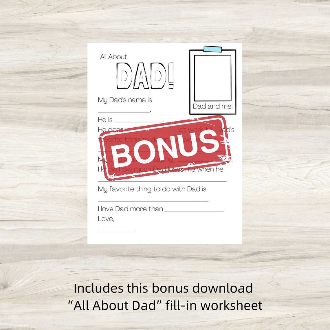 Father's Day Gift Printable Kids Handprint Art Keepsake, Teacher Parent ...