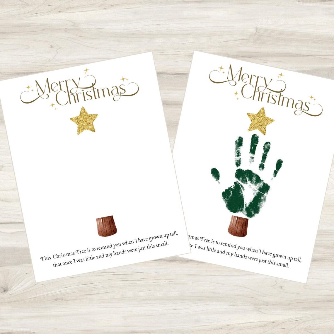 Christmas Handprint Craft, Christmas Tree Handprint Art, Teacher Craft ...