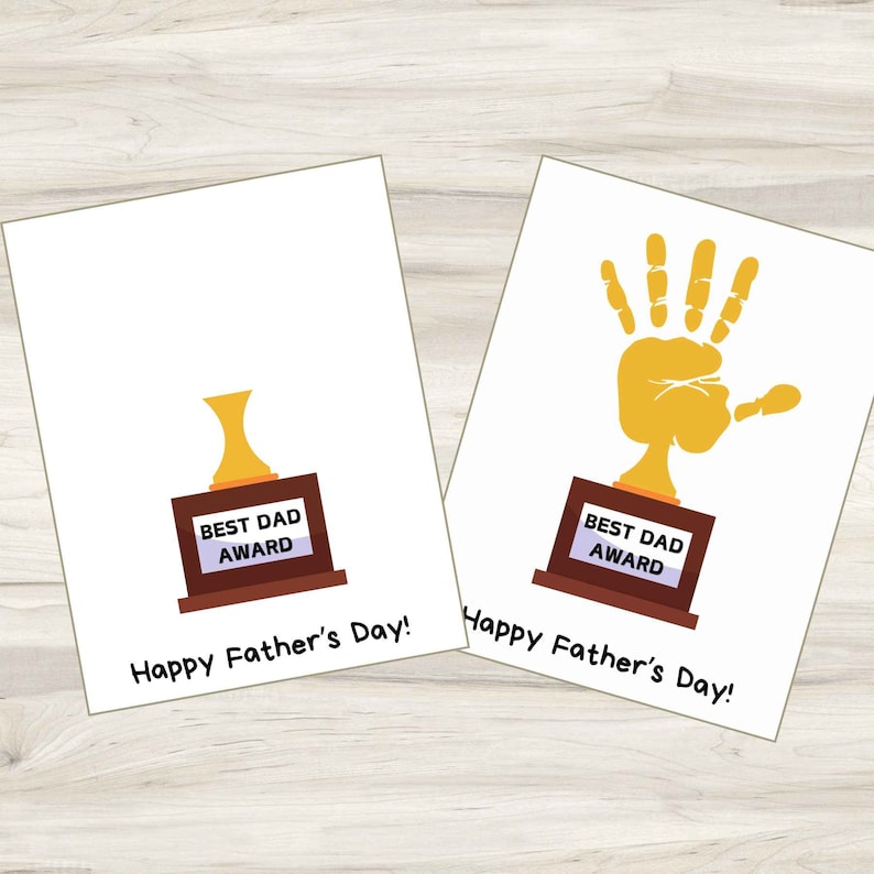 Father's Day Gift Printable Kids Handprint Art Keepsake, Teacher Parent ...