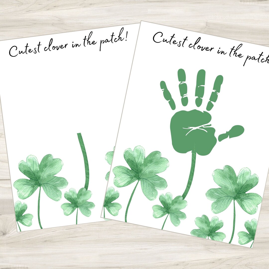 St Patricks Day Printable Kids Handprint Art Keepsake, St Pattys Day ...