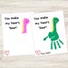 Valentines Day Gift Printable Kids Handprint Art Keepsake, Teacher ...