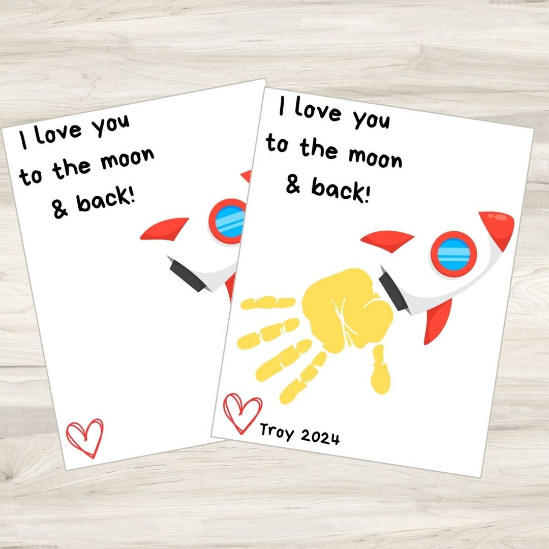Valentine's Day Gift Printable Kids Handprint Art Keepsake, Teacher ...