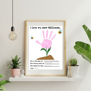 Mother's Day Gift Printable Kids Handprint Art Keepsake, Teacher Parent ...