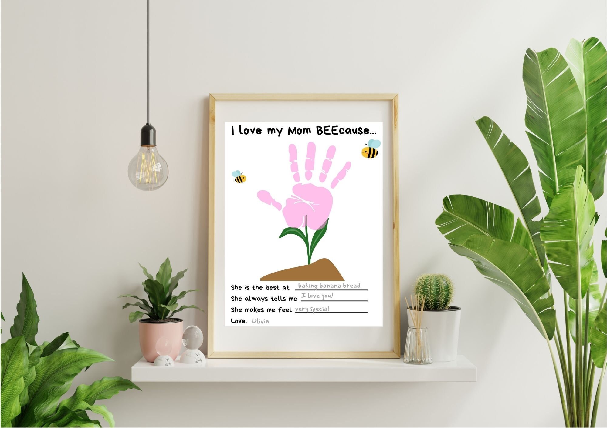 Mother's Day Gift Printable Kids Handprint Art Keepsake, Teacher Parent ...