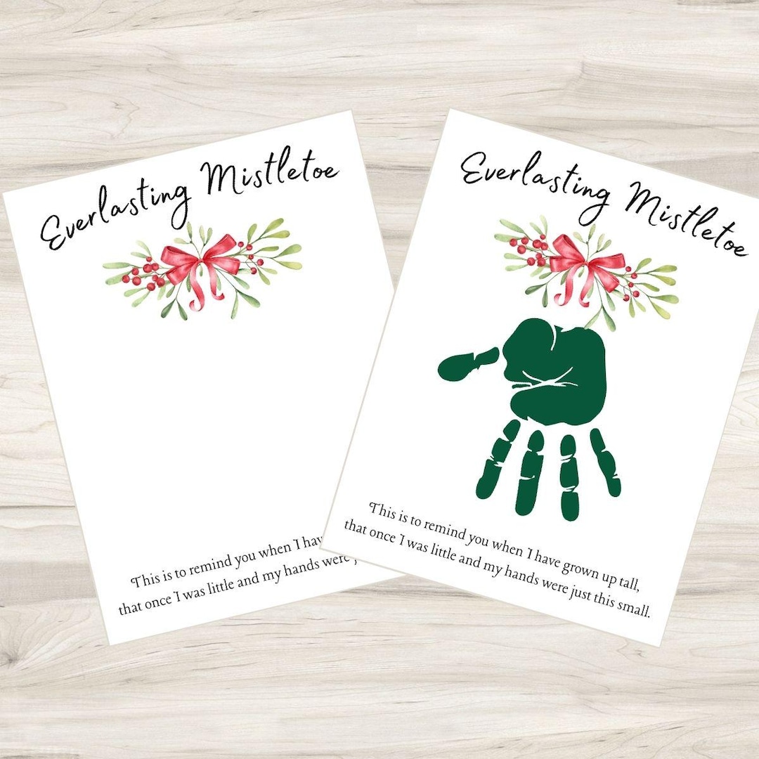 Christmas Handprint Craft, Everlasting Mistletoe Christmas Handprint ...