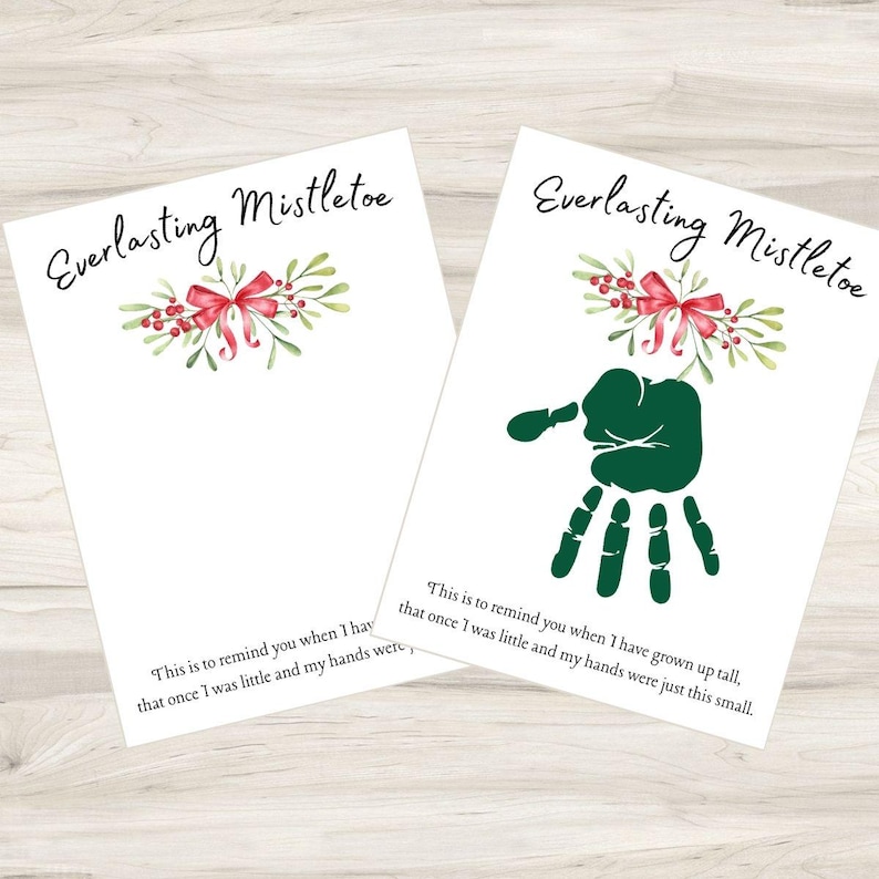 Christmas Handprint Craft, Everlasting Mistletoe Christmas Handprint ...