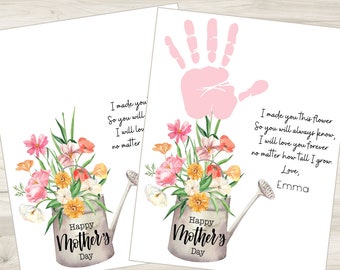 Mother's Day Gift Printable Kids Handprint Art Keepsake, Teacher Parent ...
