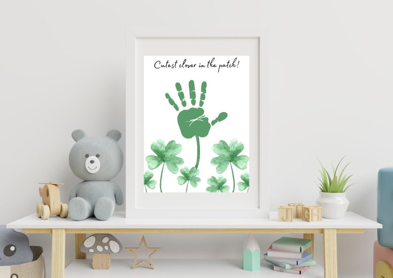 St Patricks Day Printable Kids Handprint Art Keepsake, St Pattys Day ...