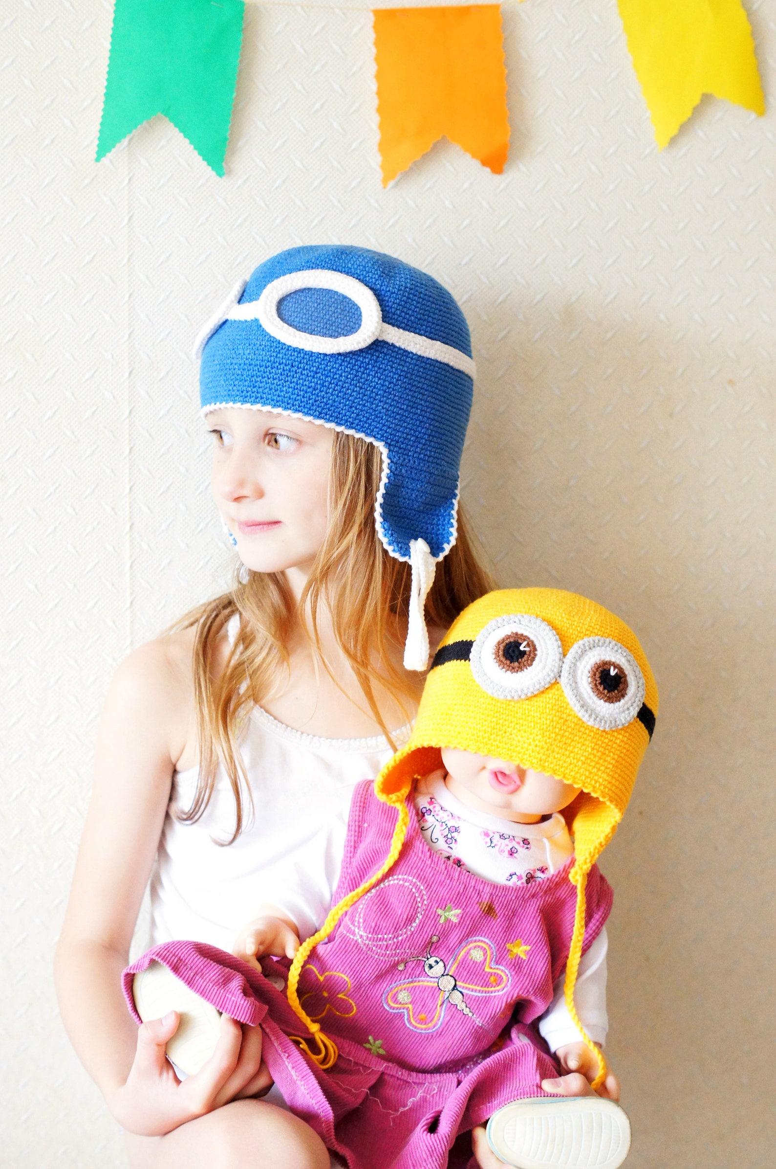 Pilot Baby Hat, Crochet Aviator Hat, Handmade Character Hat, Chunky ...