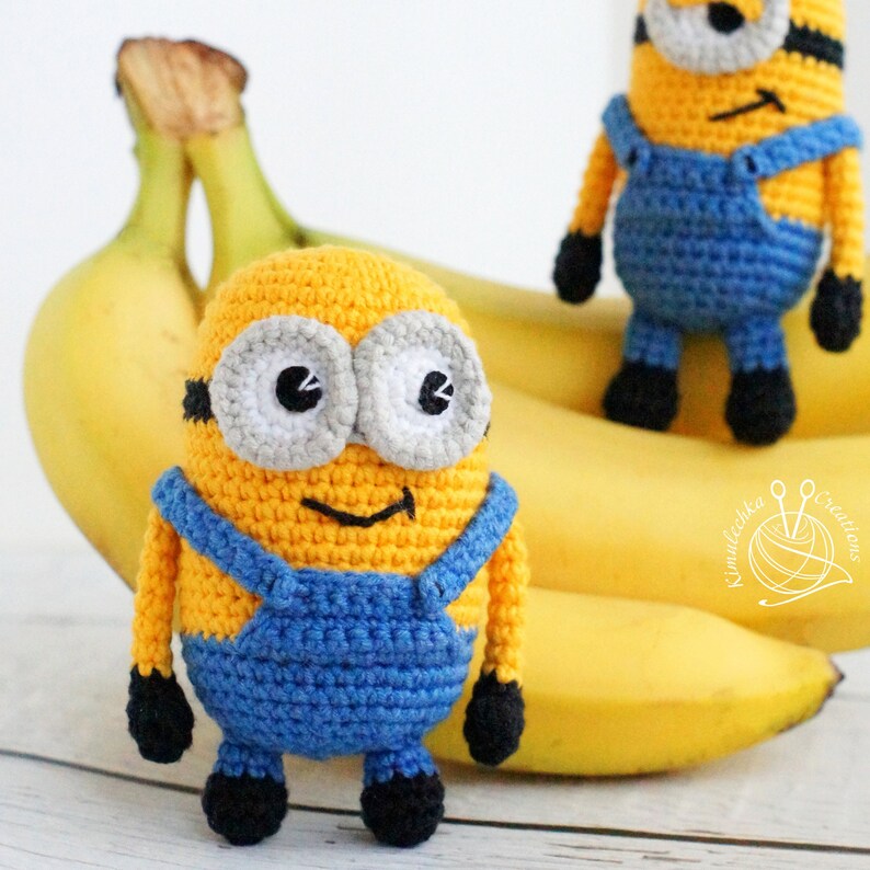 Crochet Minions Bob and Stuart Amigurumi Yellow Minions - Etsy